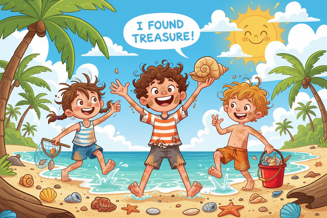 Take your little gremlins to the beach, let them go full feral collect ...