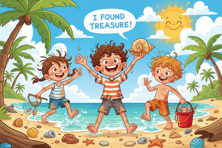 Take your little gremlins to the beach, let them go full feral collect ...